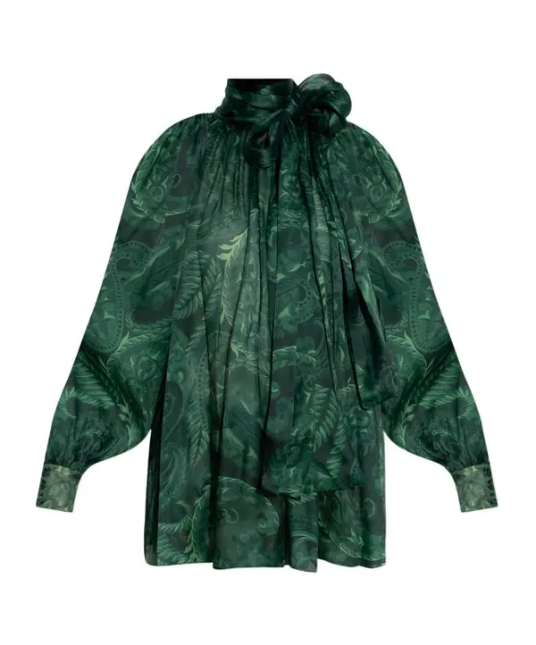 Etro All-over Patterned Bow Detailed Blouse