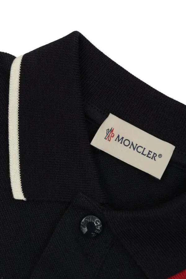 Moncler Short Sleeved Polo Shirt - Navy Blue