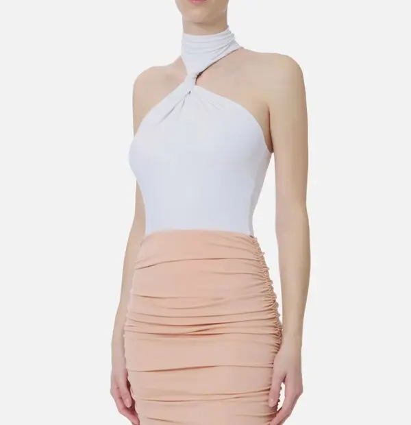 Elisabetta Franchi Twisted-neckline Bodysuit