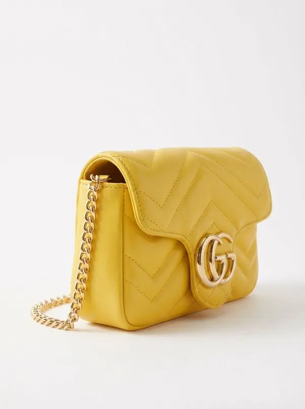 Gucci Gg Marmont Mini Bag - Yellow