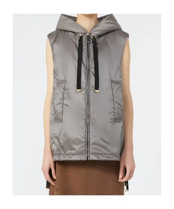 Max Mara Greengo Hooded Gilet - Dark Gray