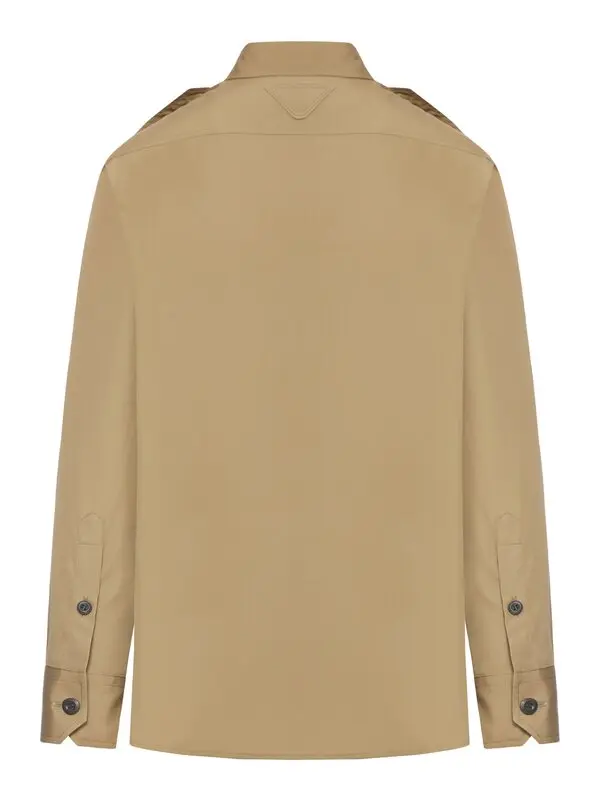 Prada Long-sleeved Button-up Shirt - Nude