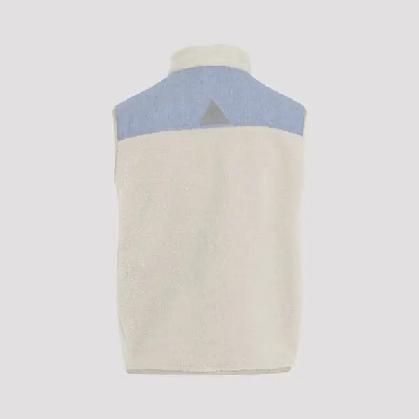 Moncler Logo-patch Button-up Gilet - Light Beige