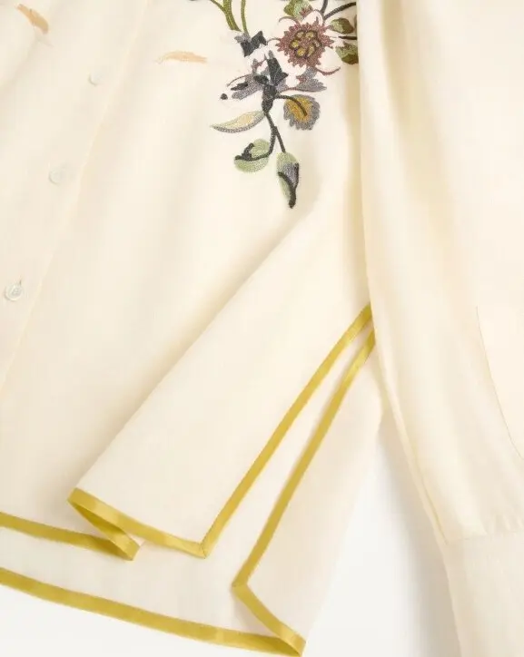 Valentino Garavani Embroidered Band Collar Shirt