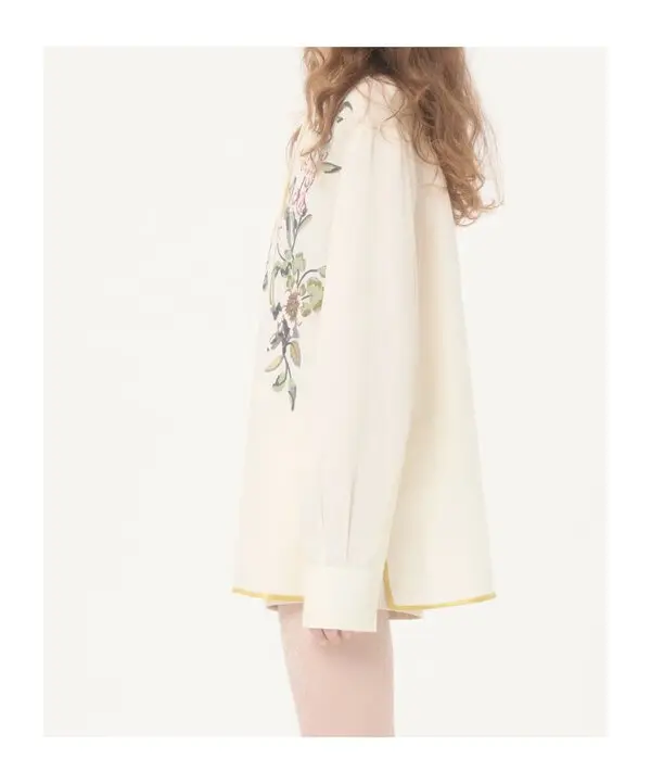 Valentino Garavani Embroidered Band Collar Shirt