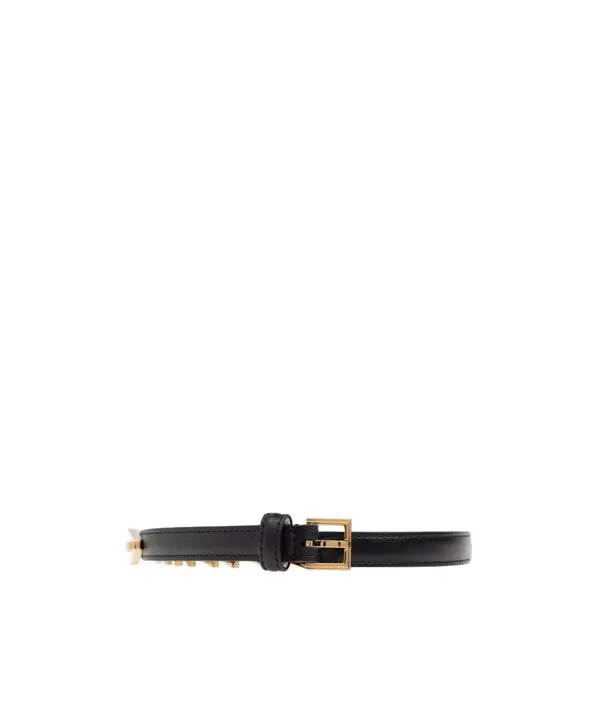 Versace Panelled Buckle Belt - Black