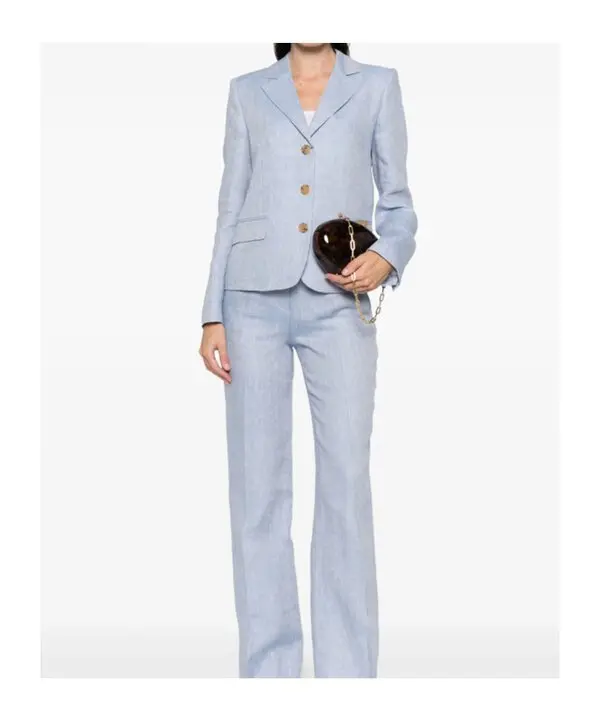 Etro V-neck Linen Blazer