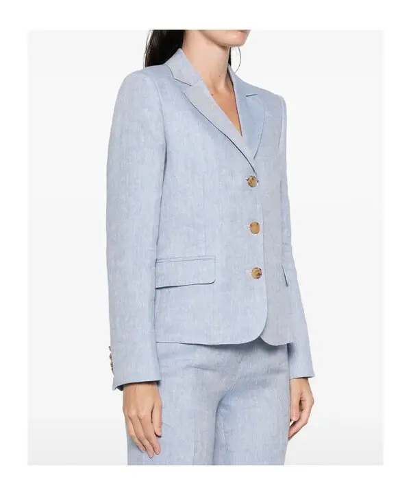 Etro V-neck Linen Blazer
