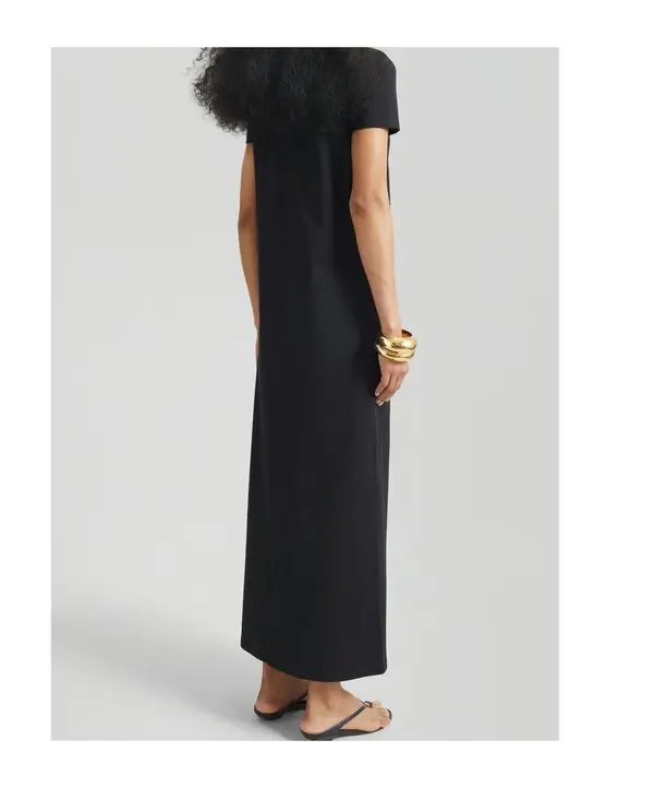 THE FRANKIE SHOP Maxi Dress With Round Neck And Short Sleeves
