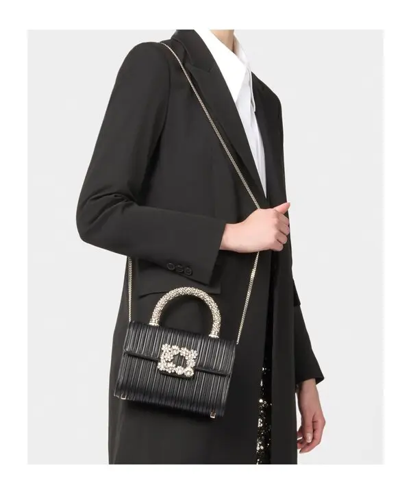 ROGER VIVIER Jewel Efflorescence Mini Bag In Leather