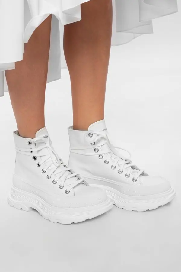 Alexander McQueen Tread Slick Boots - White