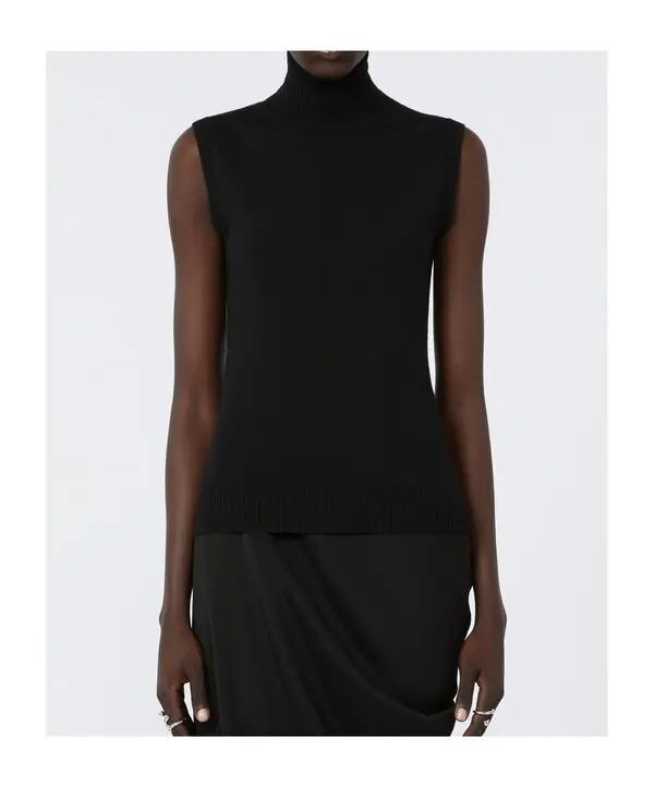 Sportmax Sleeveless Turtleneck Fine Wool Jumper