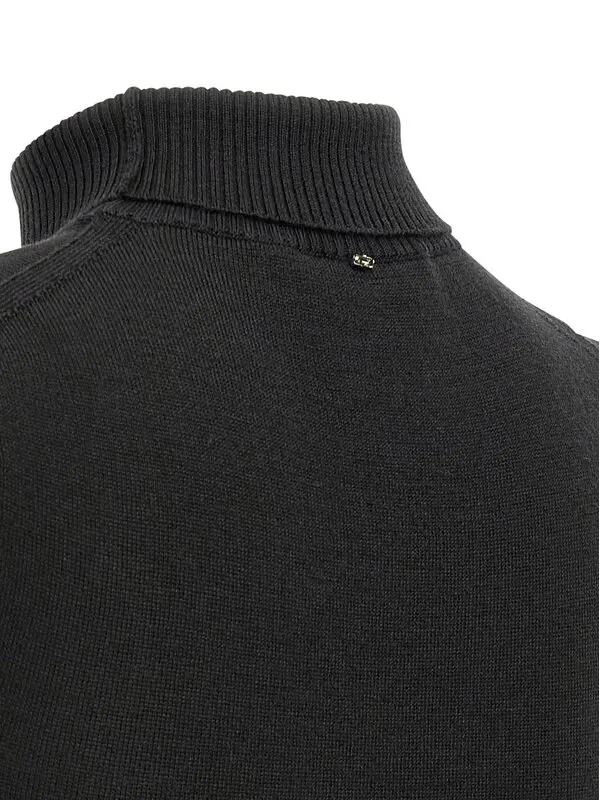 Sportmax Sleeveless Turtleneck Fine Wool Jumper - Black