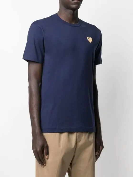 Play Comme Des Garcon Logo T-shirt - Blue