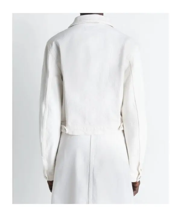 LEMAIRE Cropped Denim Jacket - Milk
