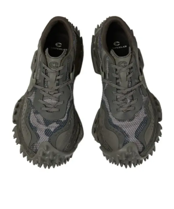 Camper Lace-up Sneakers With Rivet Details - Grey