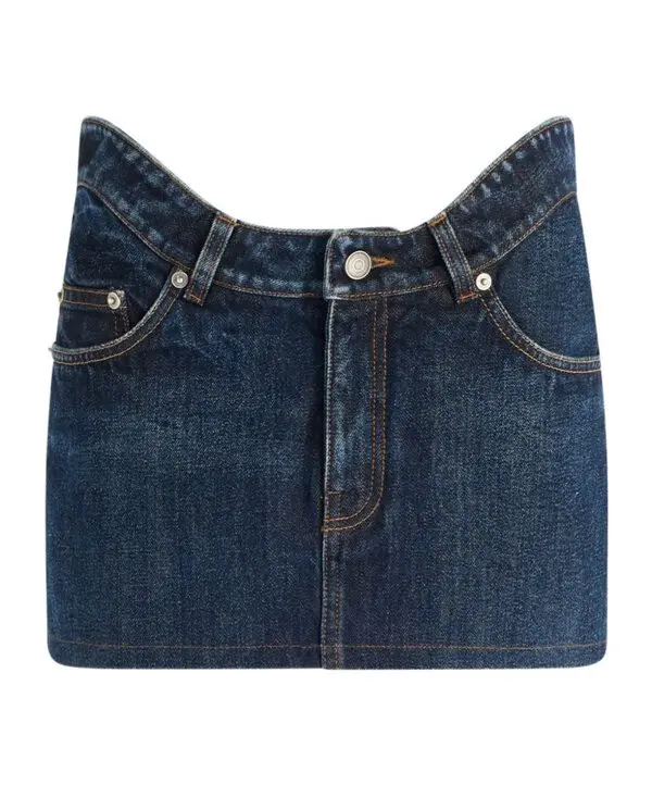 JEAN PAUL GAULTIER Denim Midi Skirt