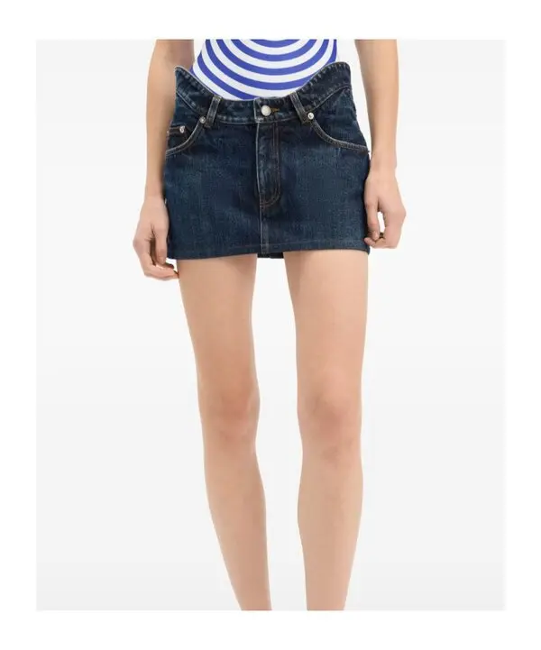 JEAN PAUL GAULTIER Denim Midi Skirt