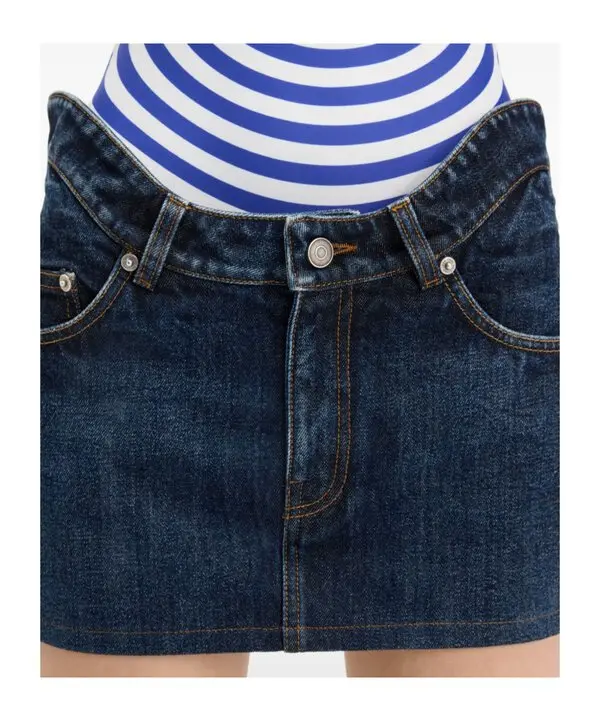 JEAN PAUL GAULTIER Denim Midi Skirt