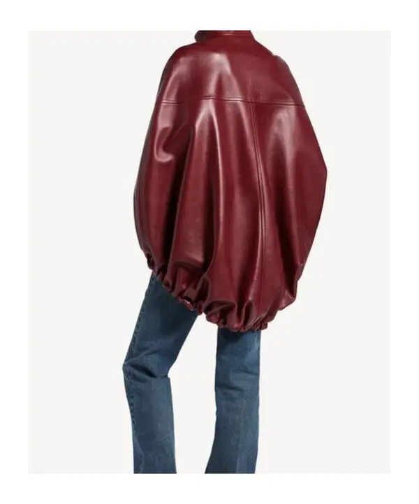 Balenciaga High Collar Leather Cape