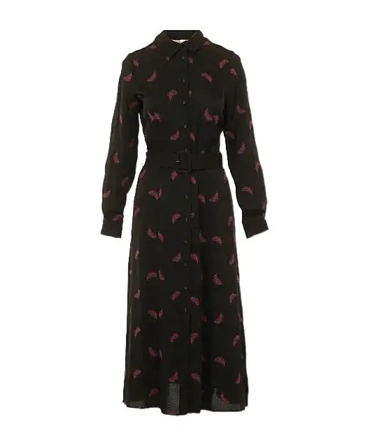 TWINSET Printed Belted Long Dress