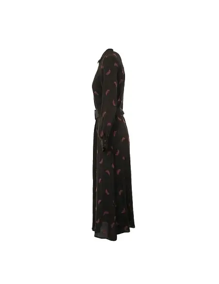 TWINSET Printed Belted Long Dress