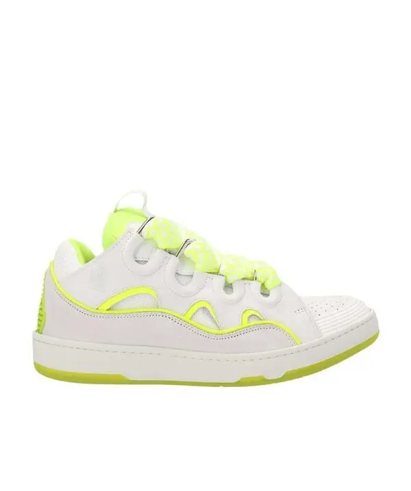 LANVIN Curb Lace-up Sneakers - White