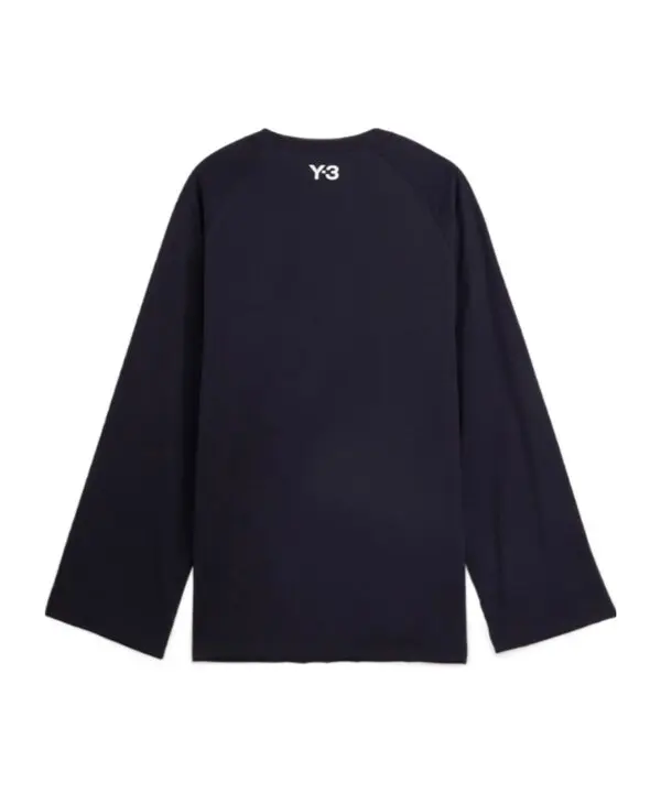 Y3 Raw Edge 3-stripes Long Sleeve T-shirt