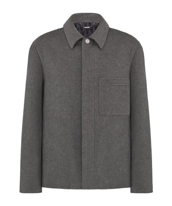 Dior Button Detailed Workwear Jacket - Black