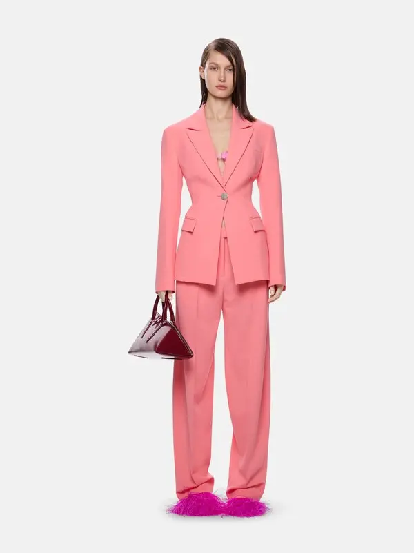 Attico Tailored Tapered Trousers - Pink