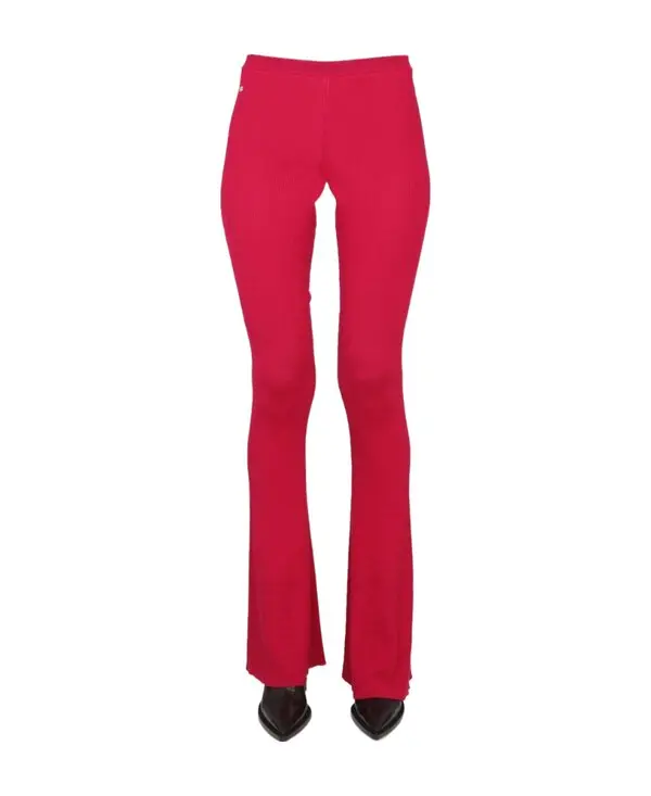 Dsquared2 Ribbed Knit Fla Trousers - Red