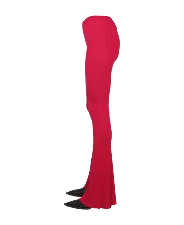 Dsquared2 Ribbed Knit Fla Trousers - Red