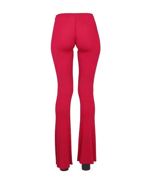 Dsquared2 Ribbed Knit Fla Trousers - Red