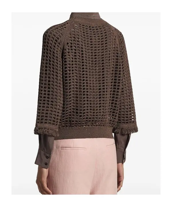 Peserico Sequinned Cordone Knit Sweater