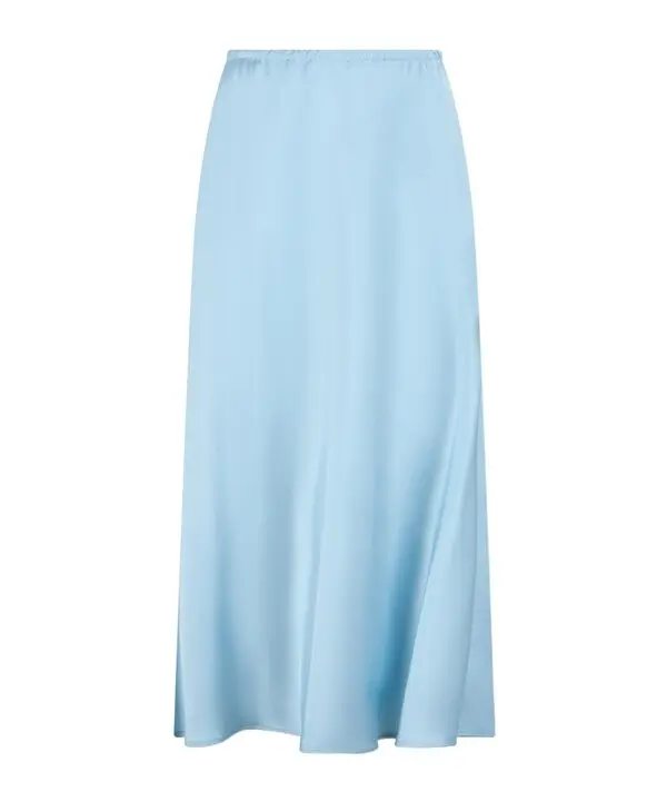 Vince Long Satin Skirt - Blue