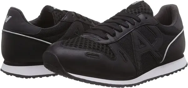 Emporio Armani Lace Up Sneakers - Black