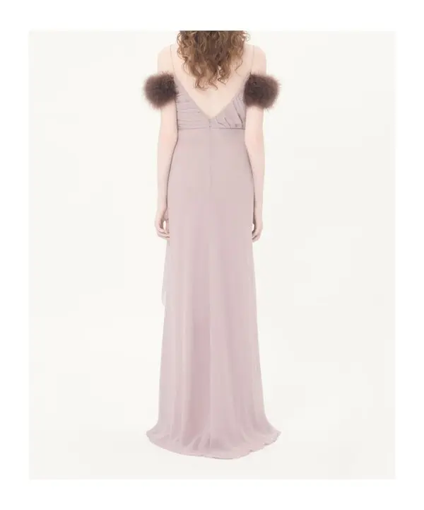 Valentino Garavani Strappy Dress With Pleated Design And Bow Detail