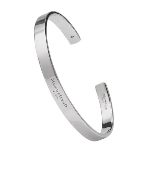 MAISON MARGIELA Logo Reference Cuff Bracelet - Silver