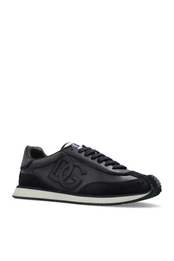 Dolce & Gabbana Logo Patch Cushion Sneakers - Navy Blue