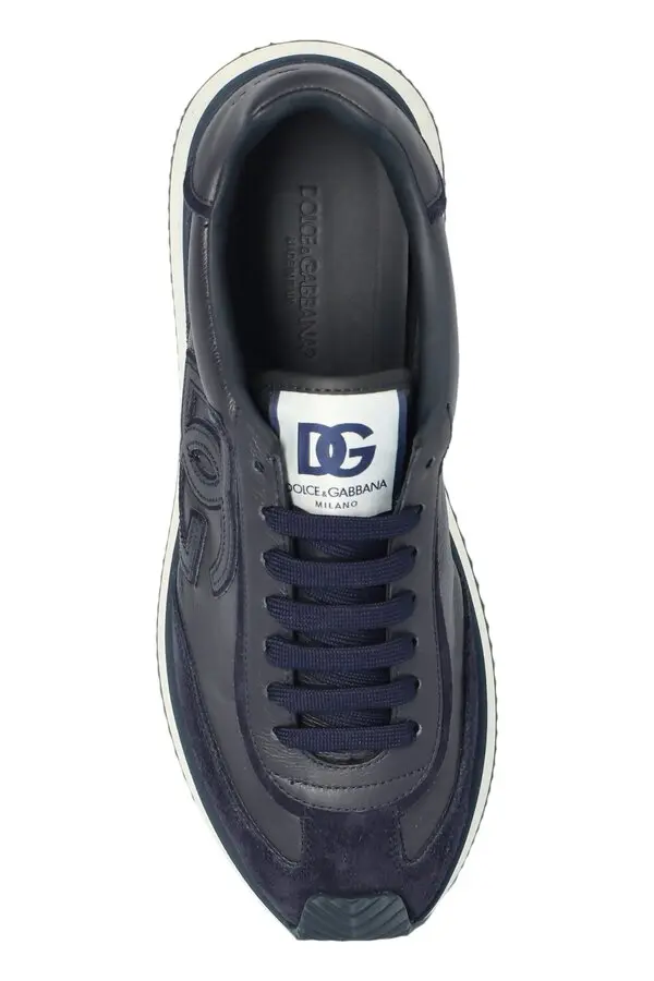 Dolce & Gabbana Logo Patch Cushion Sneakers - Navy Blue