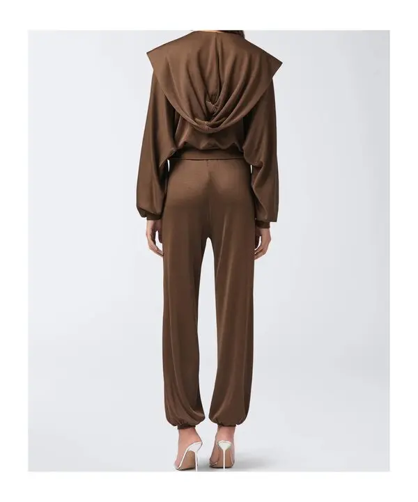 Andamane V-neck Long-sleeved Jumpsuit With Hood