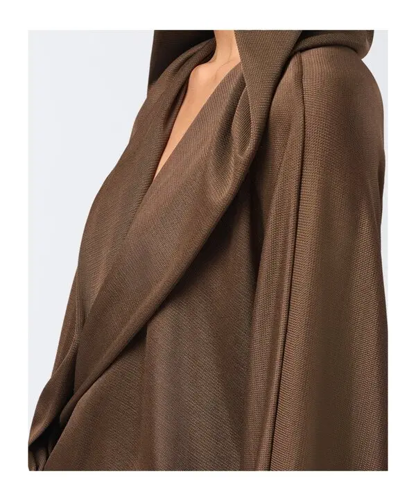 Andamane V-neck Long-sleeved Jumpsuit With Hood