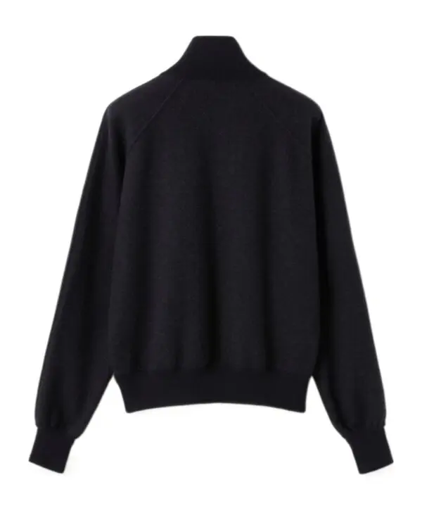 Loro Piana High-neck Zip Bomber - Navy Blue