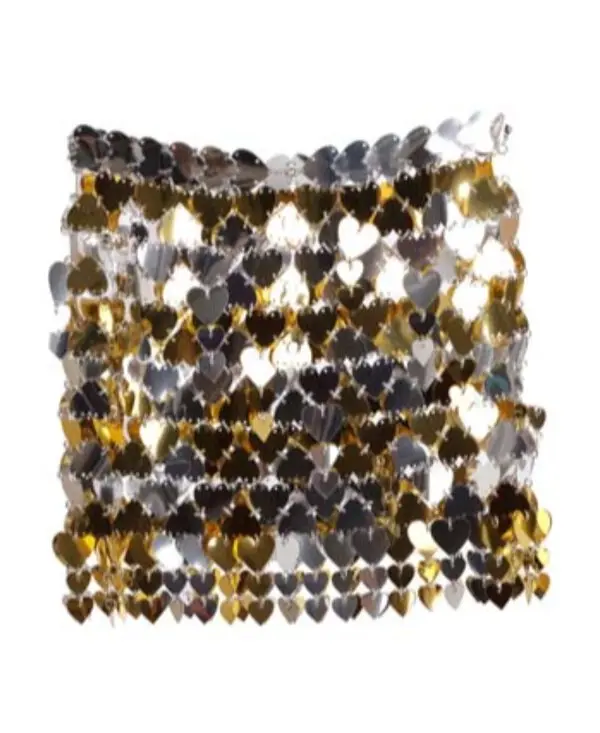 Rabanne Heart Sequin Mini Skirt