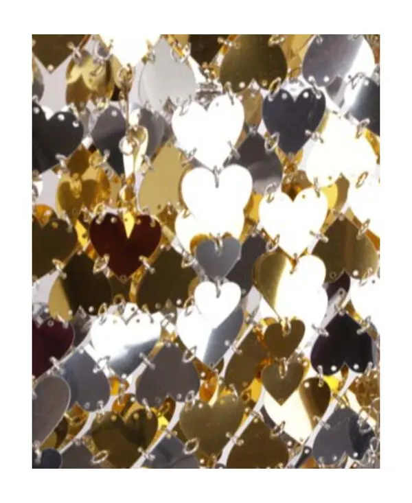 Rabanne Heart Sequin Mini Skirt