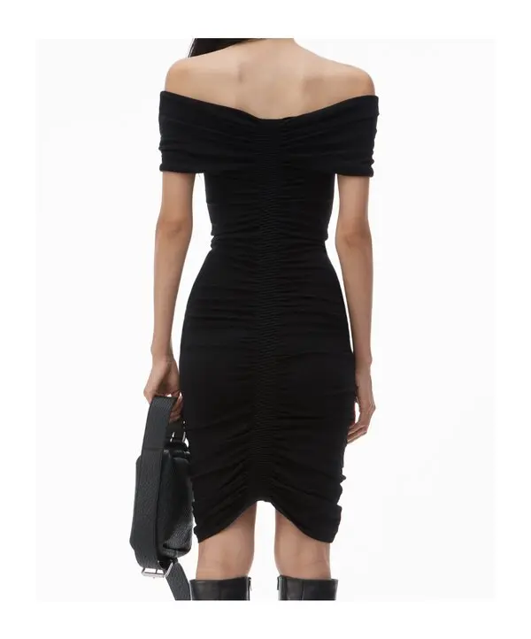 Alexander Wang Off-shoulder Ruched Dress