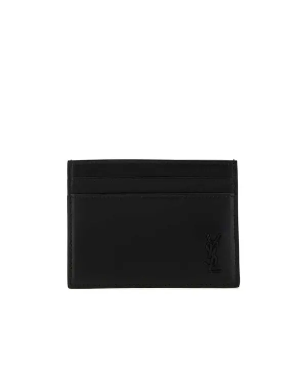 Saint Laurent Tiny Monogram Card Case - Black