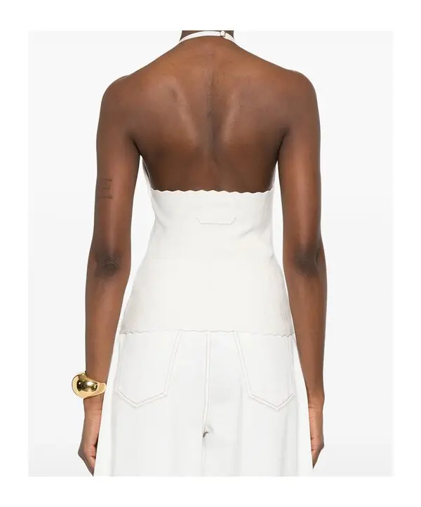 Jacquemus Ribbed Halterneck Knit Top