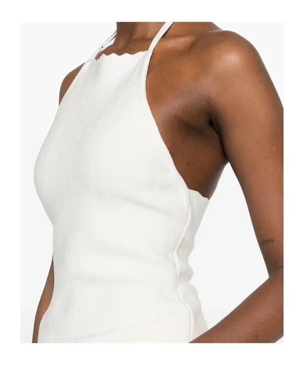 Jacquemus Ribbed Halterneck Knit Top