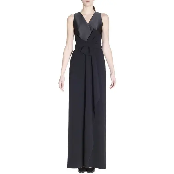 Max Mara Duilio Sleeveless V-neck Maxi Dress